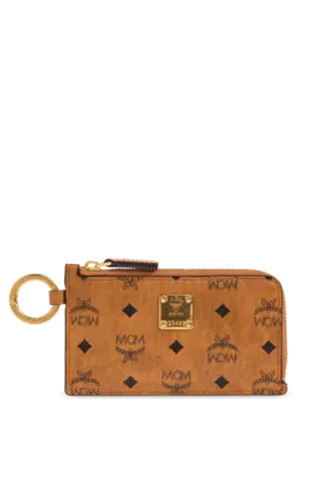 Mcm Card Case With A Strap - Brown
