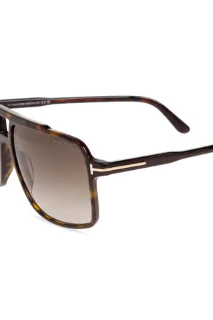 TOM FORD Kemp' Aviator Sunglasses - Brown