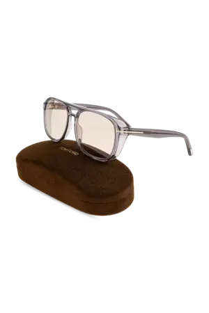TOM FORD Rosco Rectangular Acetate Sunglasses