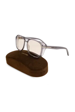 TOM FORD Rosco Rectangular Acetate Sunglasses