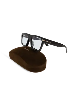 TOM FORD Rectangular Acetate Sunglasses - Black