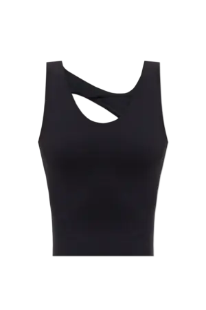 Nike Asymmetrical Cut-out Training Crop Top - Black