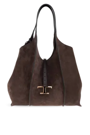 TOD’S Suede ‘shopper’ Bag - Brown