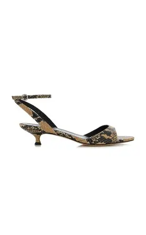 AeydĒ Zelia Snake-printed Leather Sandals - Multi