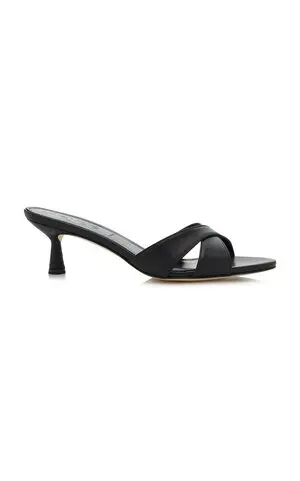 AeydĒ Vero Leather Open Toe Sandals - Black
