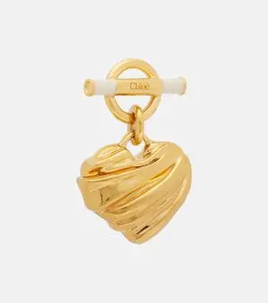 Chloé Heart Drop Earrings - Gold