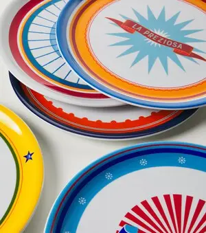 BITOSSI Bel Paese Set Of 6 Porcelain Plates