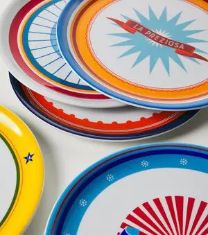 BITOSSI Bel Paese Set Of 6 Porcelain Plates