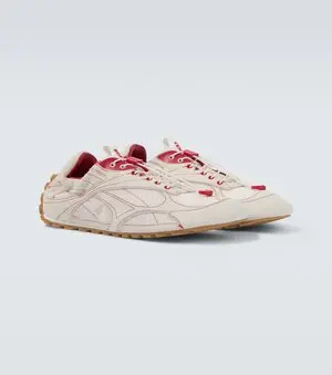 Bottega Veneta Orbit Flash Suede-trimmed Sneakers - White