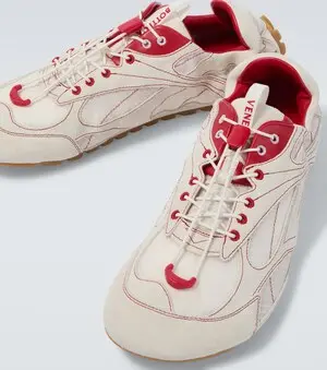 Bottega Veneta Orbit Flash Suede-trimmed Sneakers