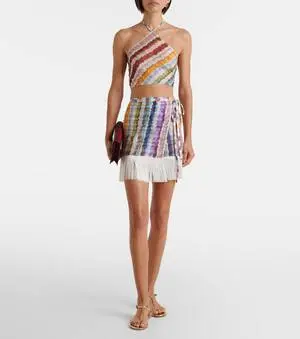 Missoni Zigzag Fringed Wrap Skirt