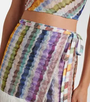 Missoni Zigzag Fringed Wrap Skirt