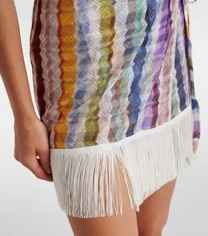 Missoni Zigzag Fringed Wrap Skirt
