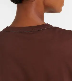 Brunello Cucinelli Monili Cotton Jersey T-shirt - Brown