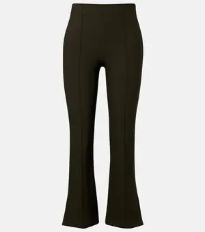 Vince Cropped Flared Pants In Dk Thyme - Green
