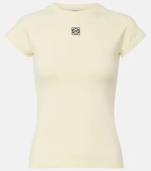 Loewe Anagram Cotton-blend T-shirt - Yellow