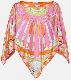 Emilio Pucci Soleil Silk Twill Top - Multicoloured
