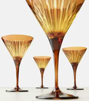 L'Objet Prism Set Of 4 Martini Glasses - Orange