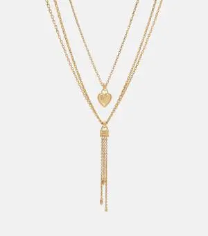 Chloé Layered Lock And Heart Necklace - Gold