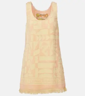 Zimmermann Solstice Towelling Cotton Terry Minidress - Yellow