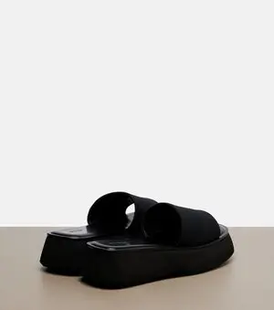 Gucci Gg Canvas Platform Slides