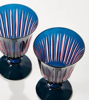 L'Objet Prism Set Of 4 Wine Glasses