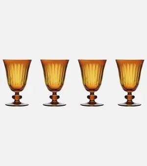 L'Objet Prism Set Of 4 Wine Glasses - Orange