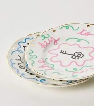 BITOSSI Il Frutto Della Passione Set Of 4 Porcelain Plates - Multicoloured