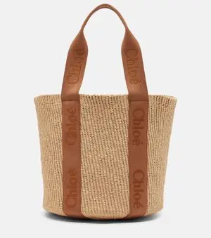 Chloé Woody Large Raffia Basket Bag