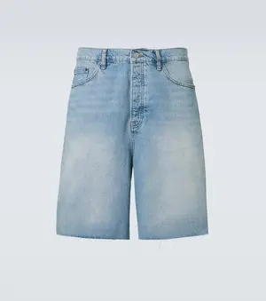 FRAME Distressed Denim Shorts - Blue