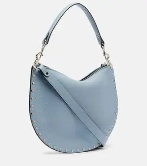 Isabel Marant Étoile Oskan Studded Leather Shoulder Bag - Blue