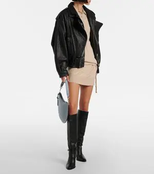 Isabel Marant Étoile Oskan Studded Leather Shoulder Bag - Blue