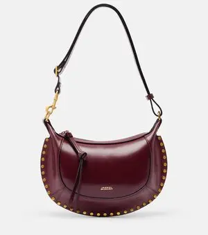 Isabel Marant Étoile Oskan Studded Leather Shoulder Bag - Burgundy
