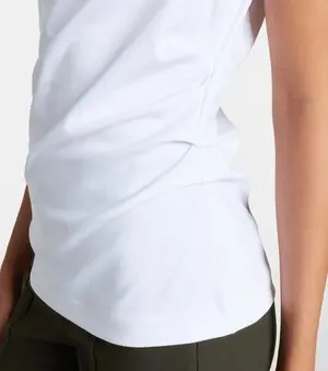 Vince Draped Cotton Jersey Top