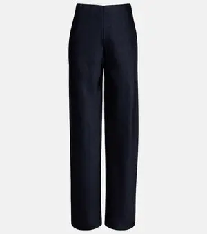 Vince Colette Satin Wide-leg Pants - Blue