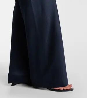 Vince Colette Satin Wide-leg Pants - Blue
