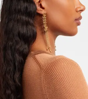 Chloé Brass Drop Earrings