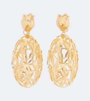 Chloé Brass Drop Earrings - Gold