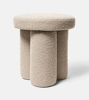 101 COPENHAGEN Big Foot Bouclé Stool - Beige