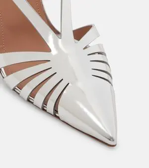 MALONE SOULIERS Janette Metallic Leather Slingback Pumps