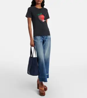 Chloé Tote Bag In Leather And Suede - Blue