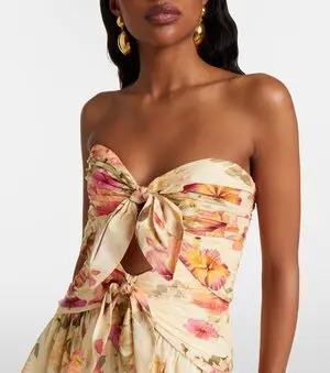 Zimmermann Mahon Floral Cotton Romper - Beige