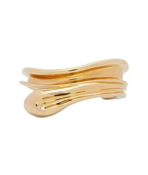 Chloé Sculpt Cuff Bracelet In Brass - Gold