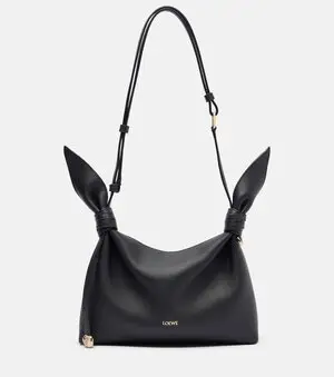 Loewe Scarf Mini Leather Shoulder Bag - Black