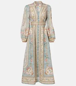 Zimmermann Roselight Floral Linen Maxi Dress - Multicoloured