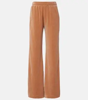 Chloé Cotton-blend Velour Sweatpants - Orange