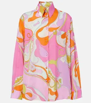 Emilio Pucci Pucci Orchidee Cotton Shirt Multicoloured