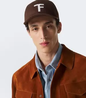TOM FORD Cotton Canvas Baseball Cap - Brown