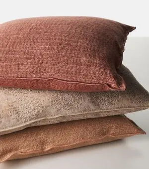 MAISON DE VACANCES Linen, Jute, And Cotton-blend Cushion