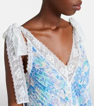 Zimmermann Solstice Lantern Floral Cotton Mini Dress - Multicoloured